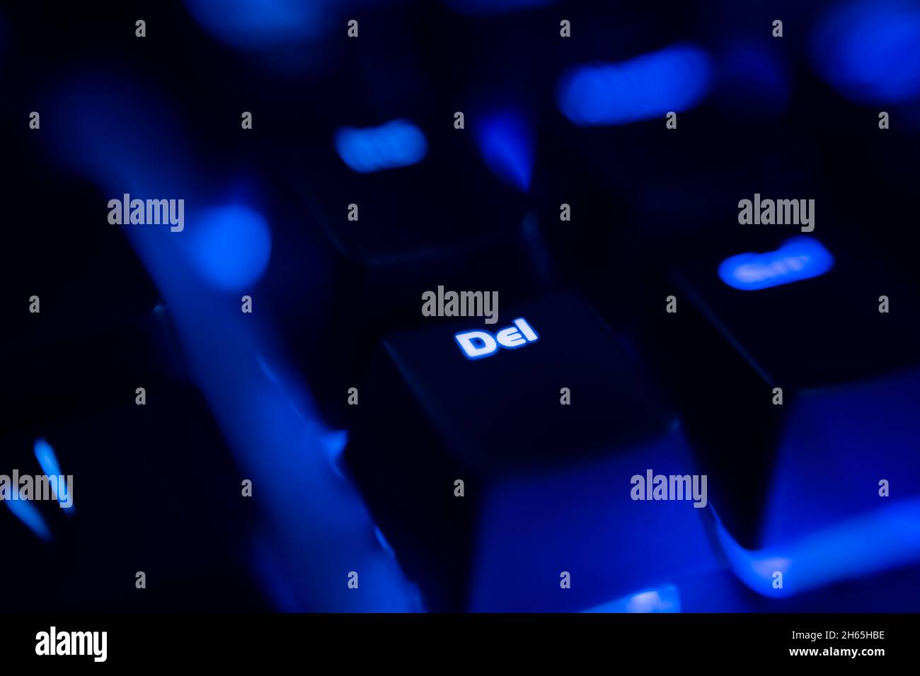 Gaming keyboard with LED backlit. Realistic computer keyboard.The ...