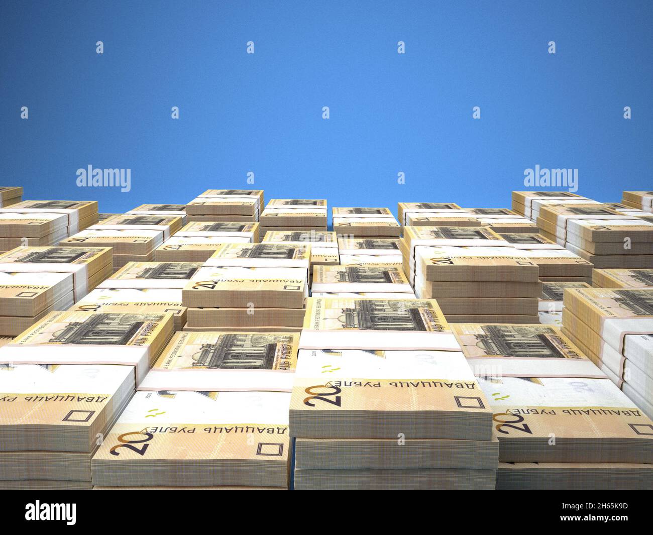 Money of Belarus. Belarusian ruble bills. BYN banknotes. 20 Belarusian ...