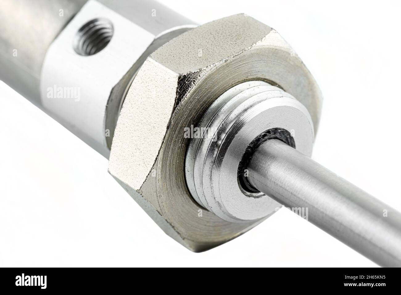 A macro photo of a piston rubber seal from a pneumatic air cylinder ...