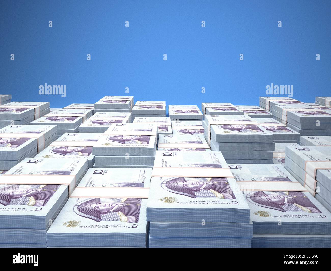 Money of Haiti. Gourde bills. HTG banknotes. 10 Haitian. Business ...