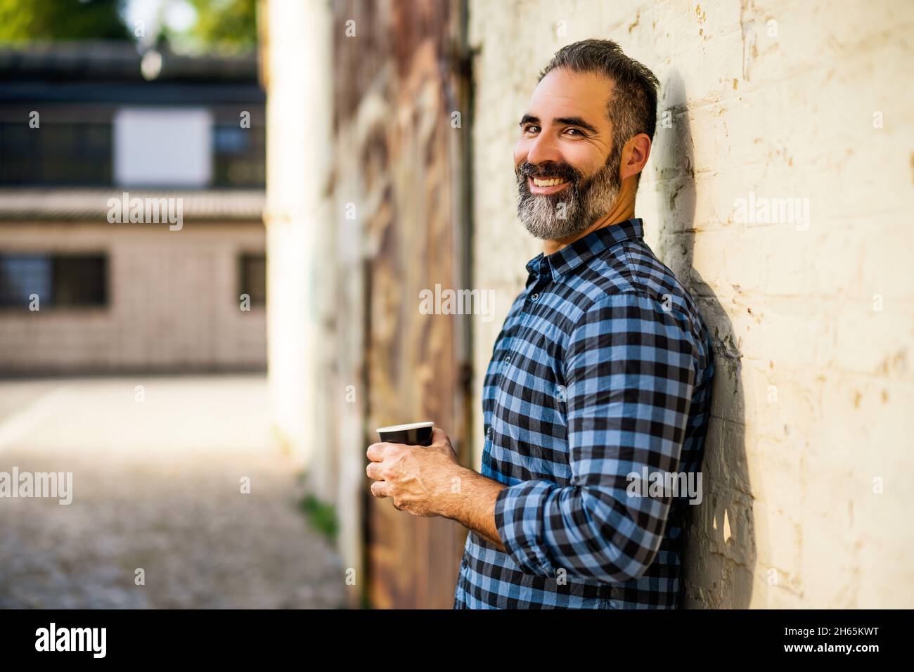 Mature man beard enjoys hi-res stock photography and images - Alamy