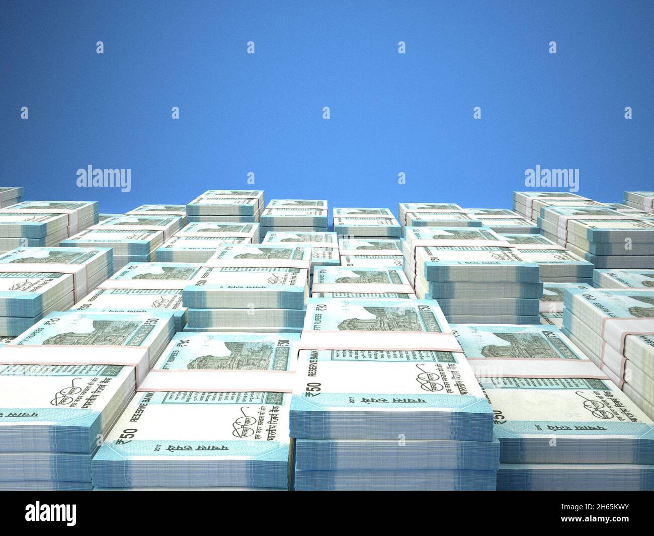 Money of India. Indian rupee bills. INR banknotes. 50 rupees. Business ...