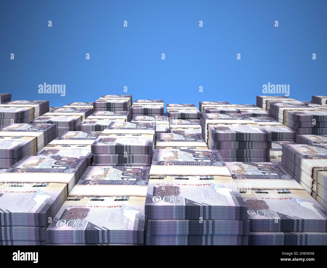 Money of Kenya. Kenyan shilling bills. KES banknotes. 100 shillings ...