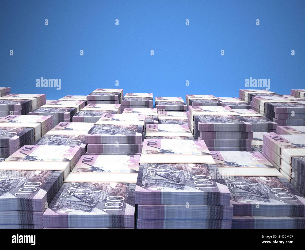 Money of Kenya. Kenyan shilling bills. KES banknotes. 100 shillings ...