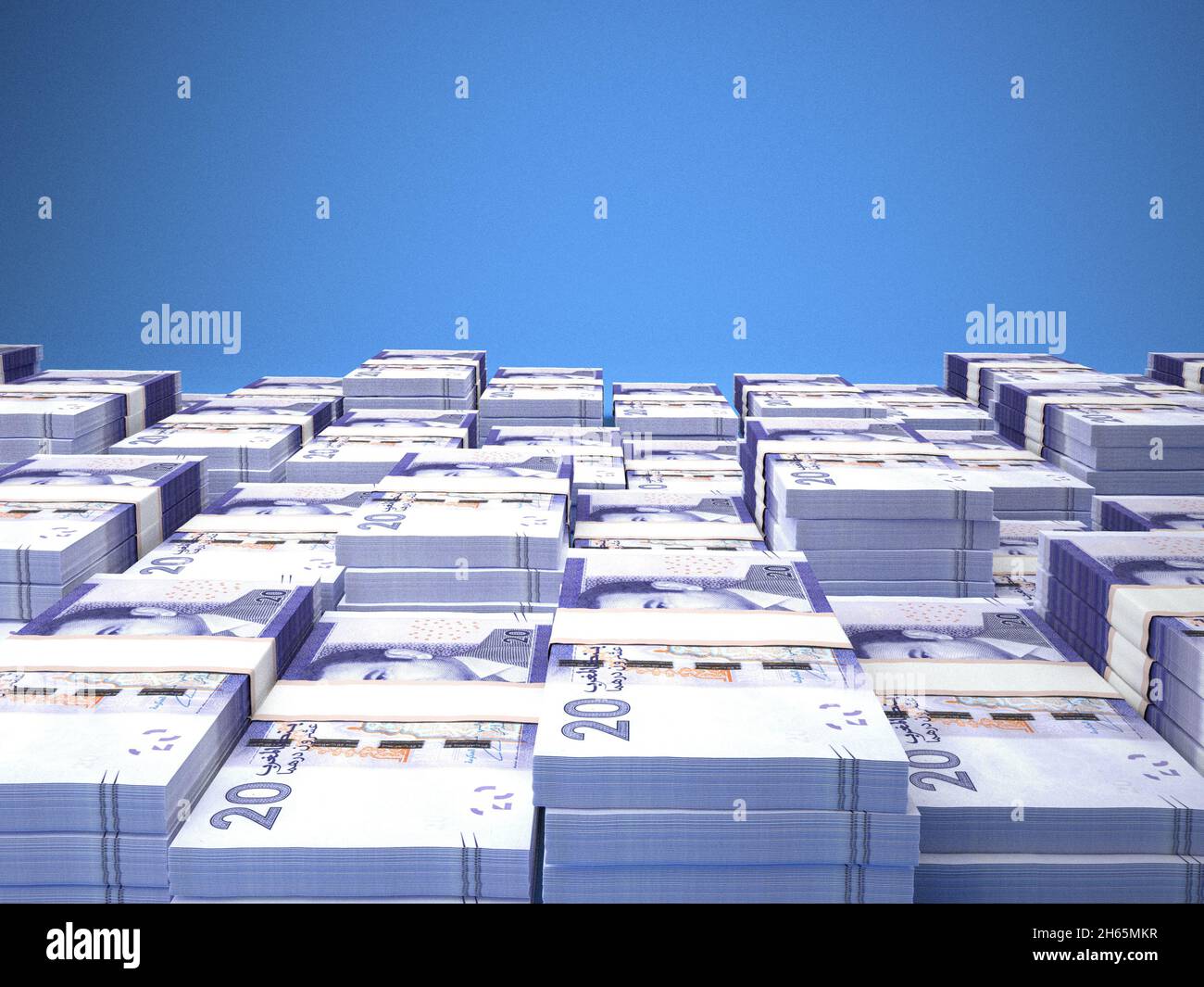 Money of Morocco. Dirham bills. MAD banknotes. 20 Arabic. Business ...