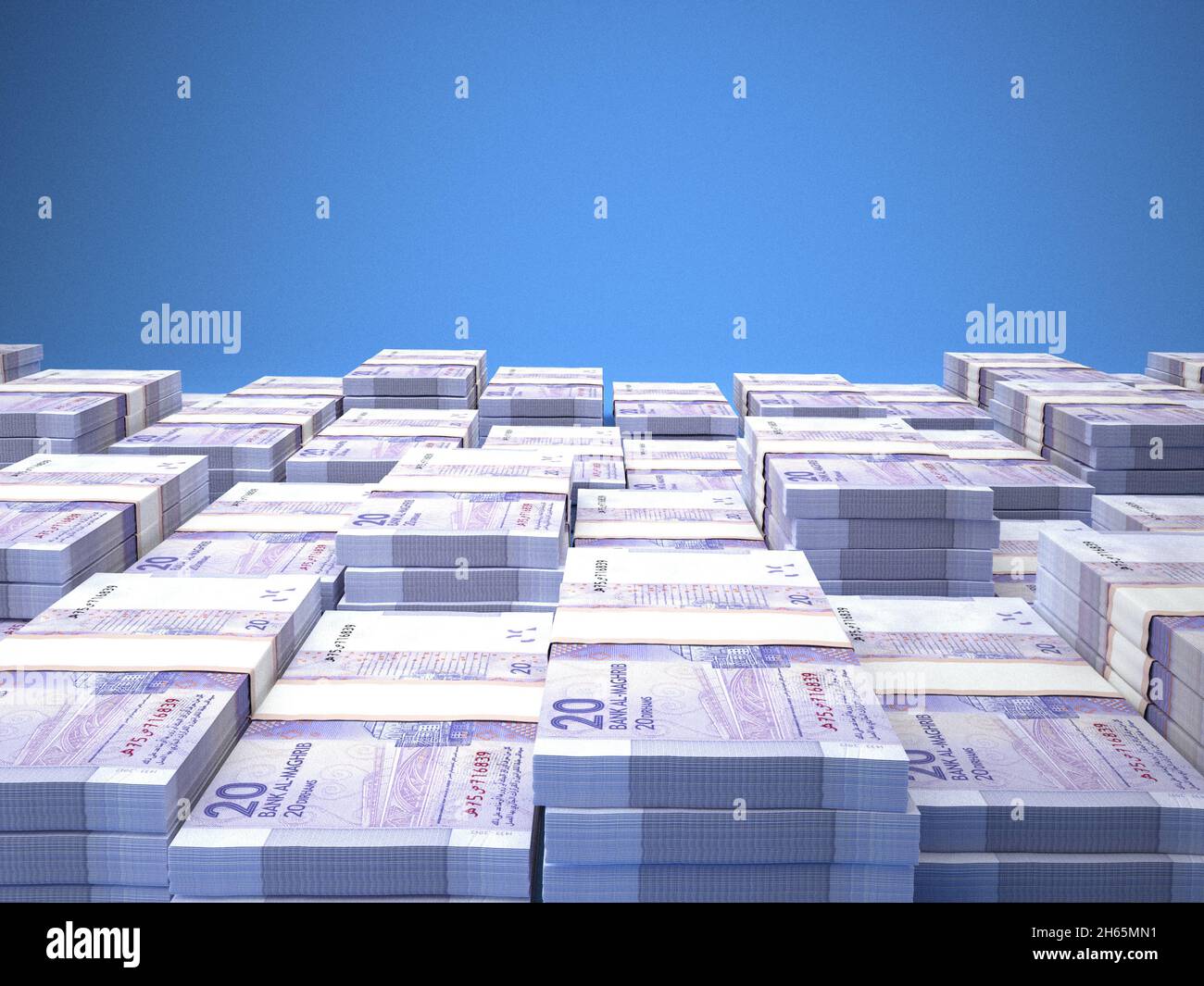 Money of Morocco. Dirham bills. MAD banknotes. 20 Arabic. Business ...