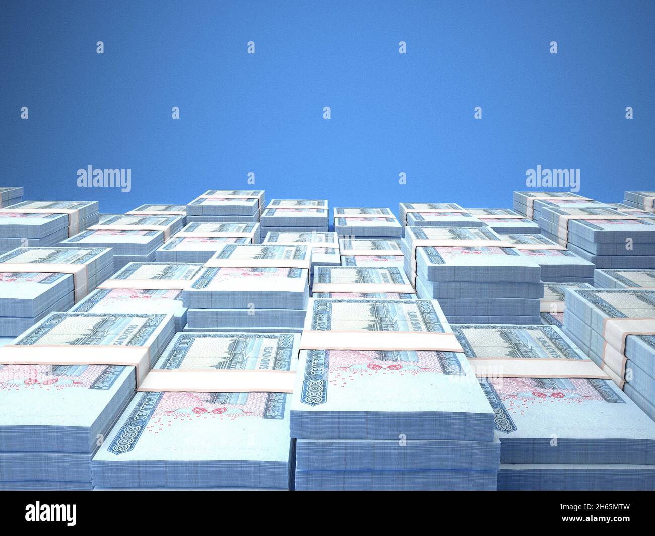 Money of Myanmar. Kyat bills. MMK banknotes. 1000 Burmese. Business ...