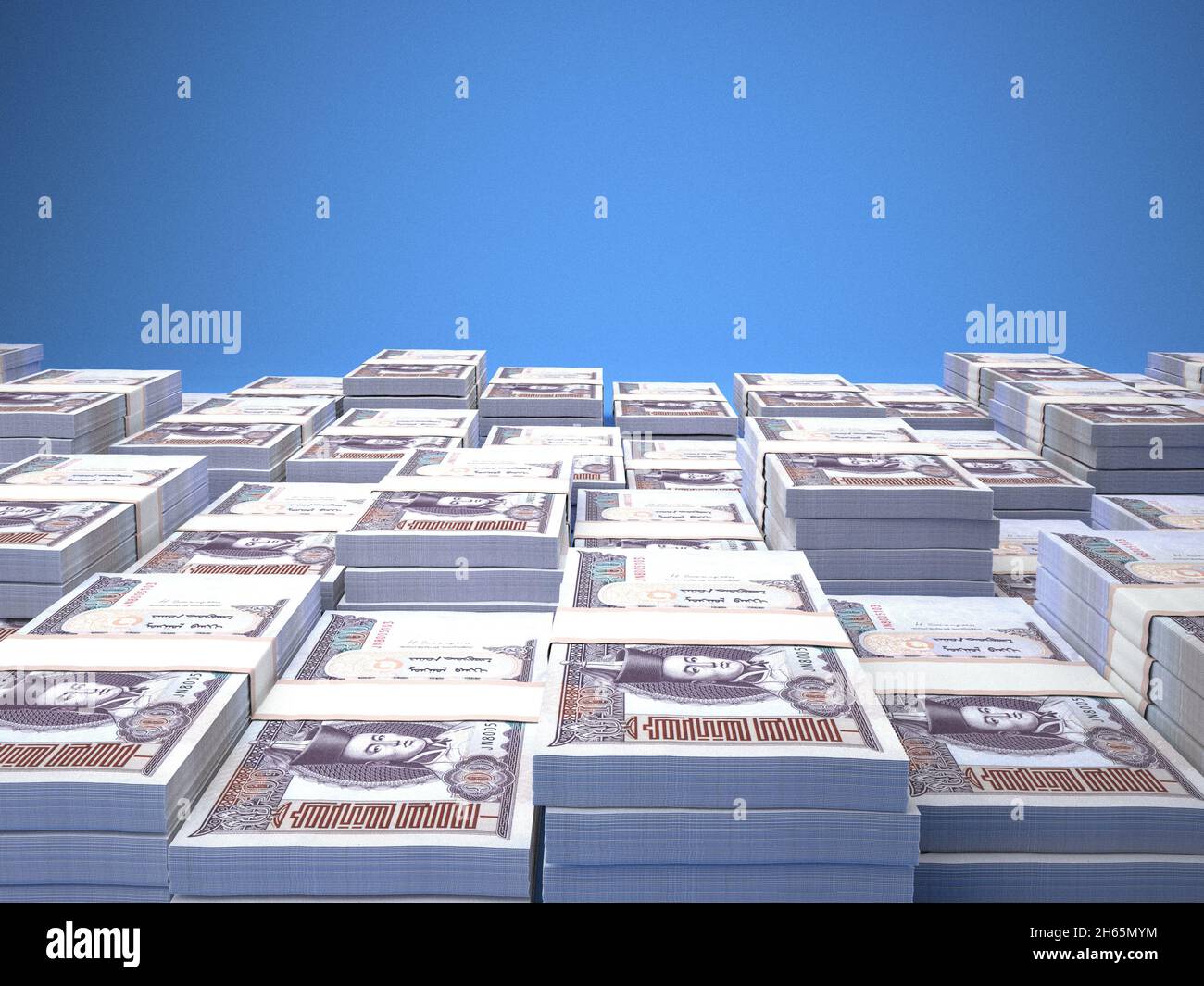 Money of Mongolia. Mongolian tugrik bills. MNT banknotes. 100 togrog ...