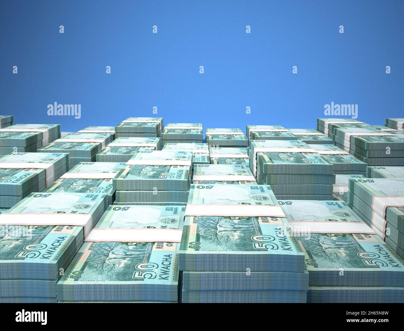 Money of Malawi. Kwacha bills. MWK banknotes. 50 Nyanja. Business ...