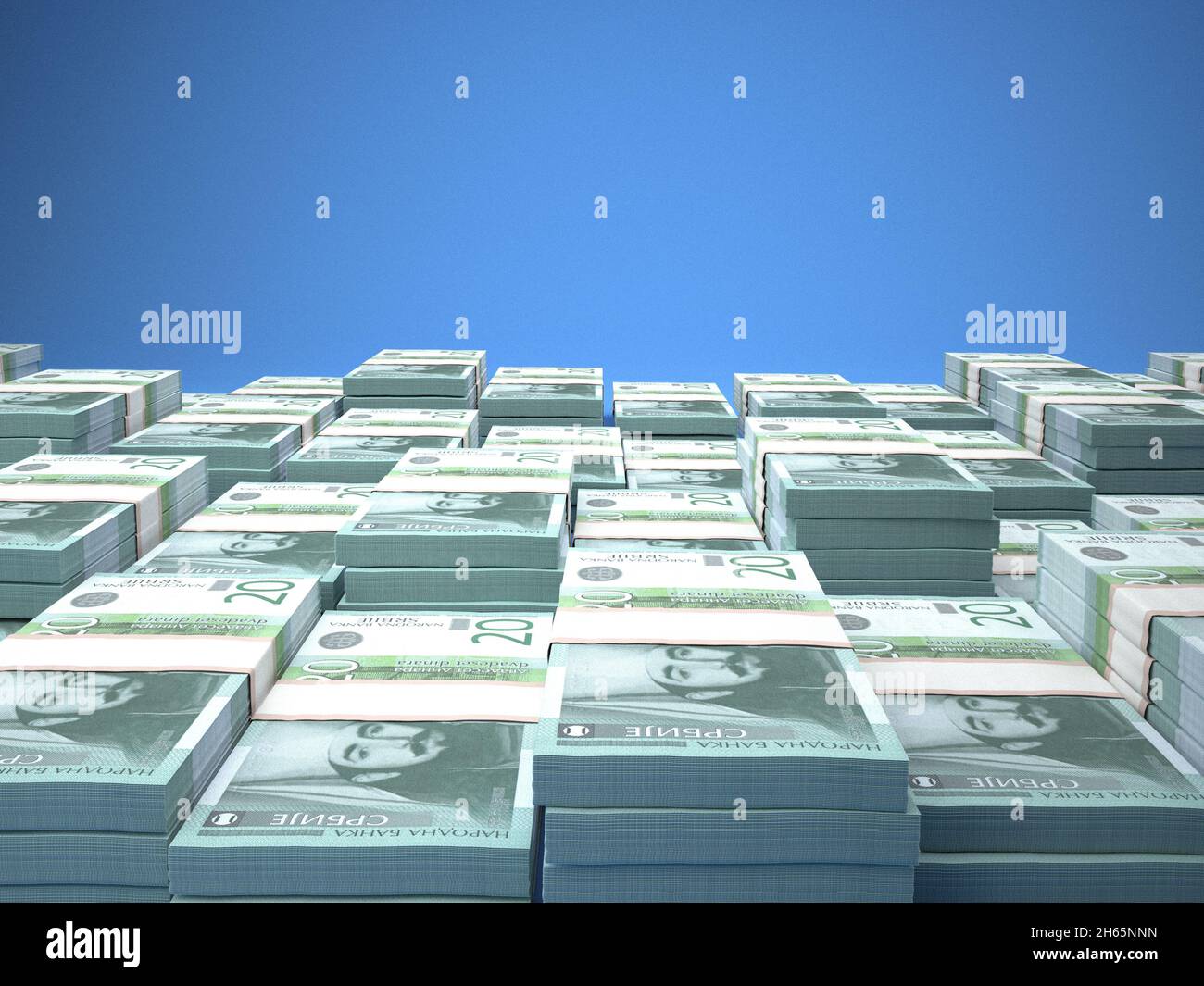 Money of Serbia. Serbian dinar bills. RSD banknotes. 20 dinari ...