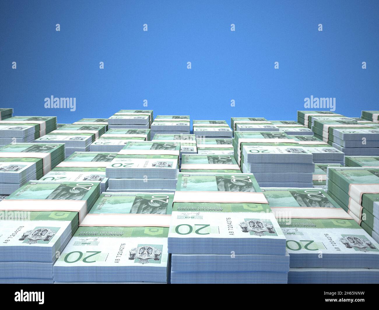 Money of Serbia. Serbian dinar bills. RSD banknotes. 20 dinari ...