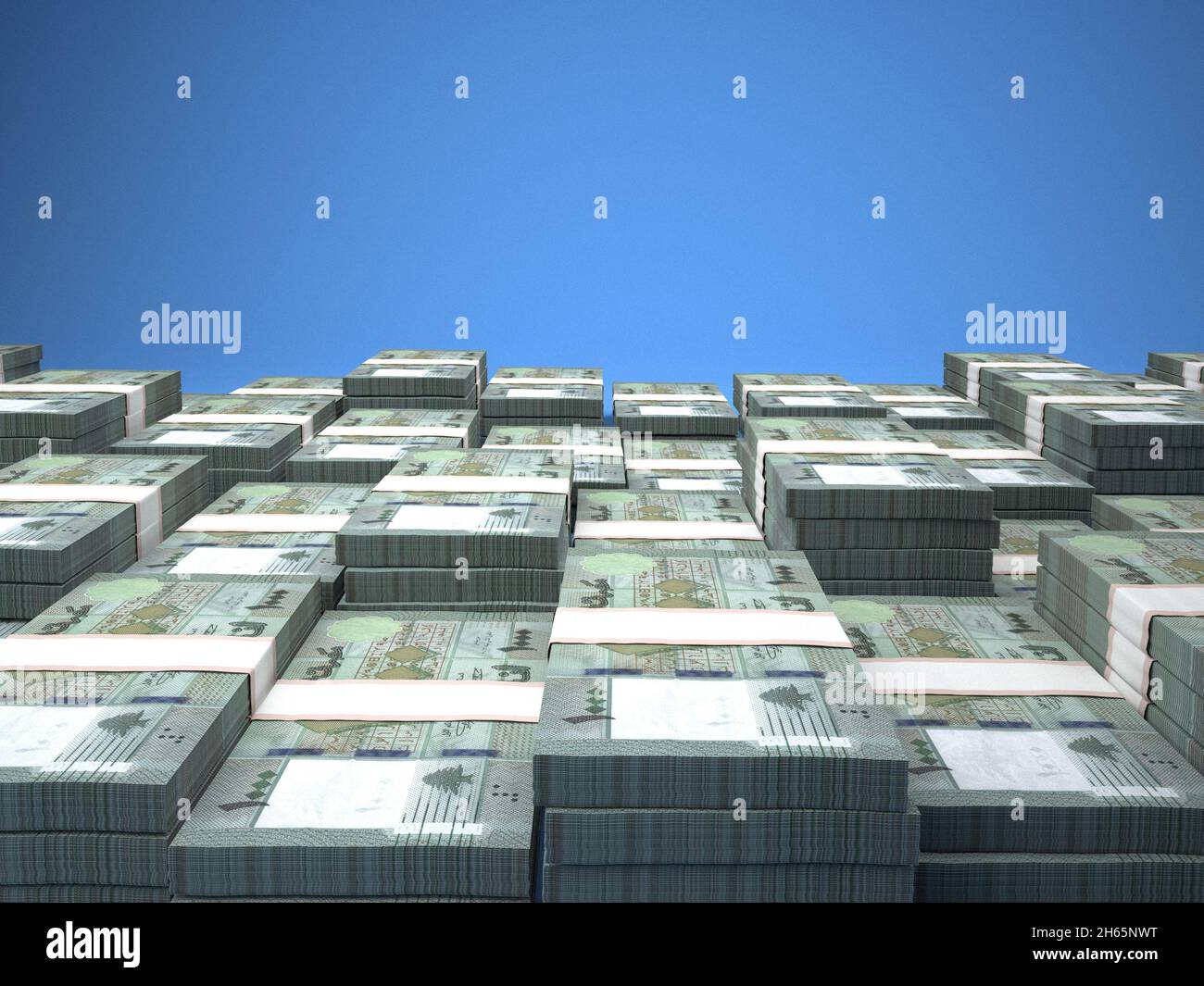 Money of Lebanon. Pound bills. LBP banknotes. 1000 Arabic. Business ...