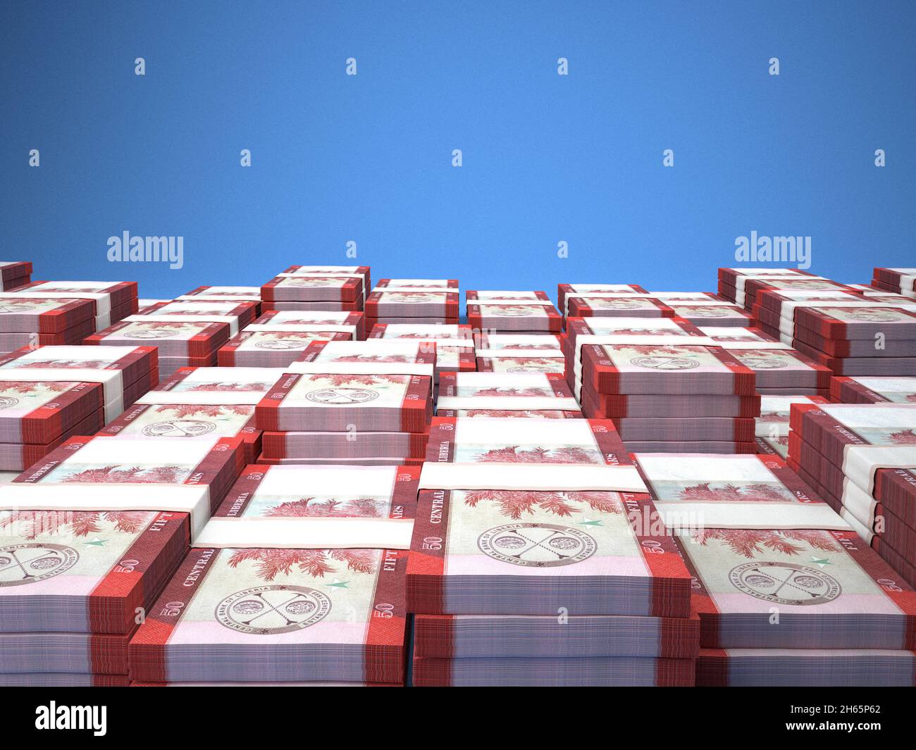 Money of Liberia. Dollar bills. LRD banknotes. 50 English. Business ...