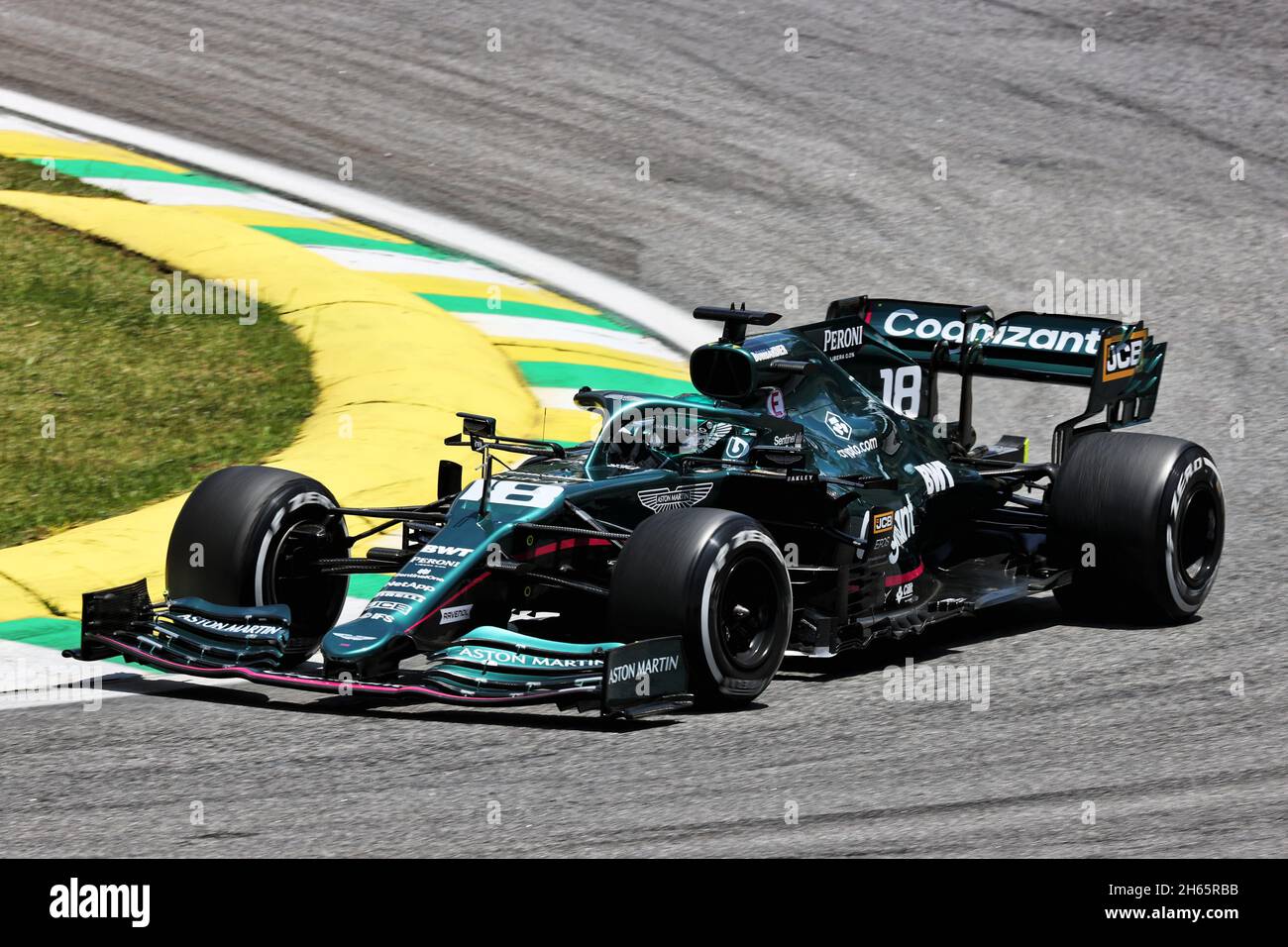 Sao Paulo, Brazil. 13th Nov, 2021. Lance Stroll (CDN) Aston Martin F1 ...