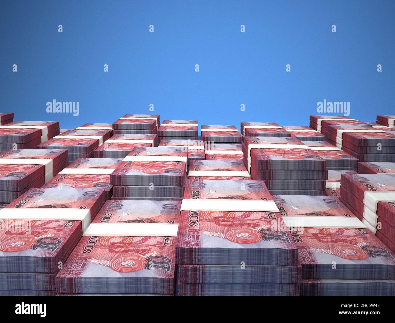 Money of Solomon Islands. Dollar bills. SBD banknotes. 10 Tok. Business ...