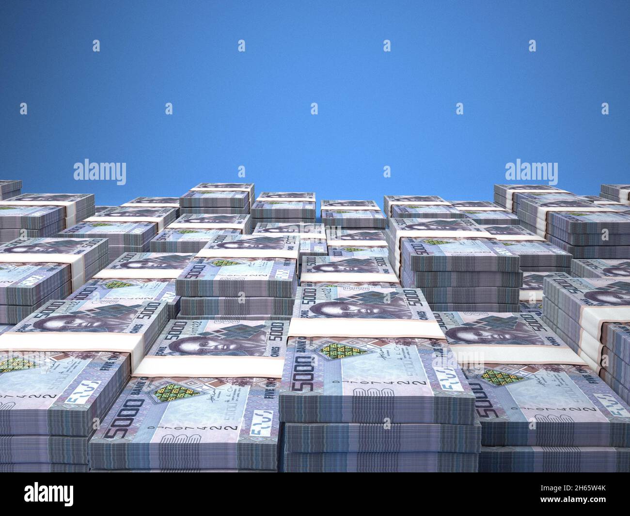 Money of Sierra Leone. Leone bills. SLL banknotes. 5000 Mende. Business ...