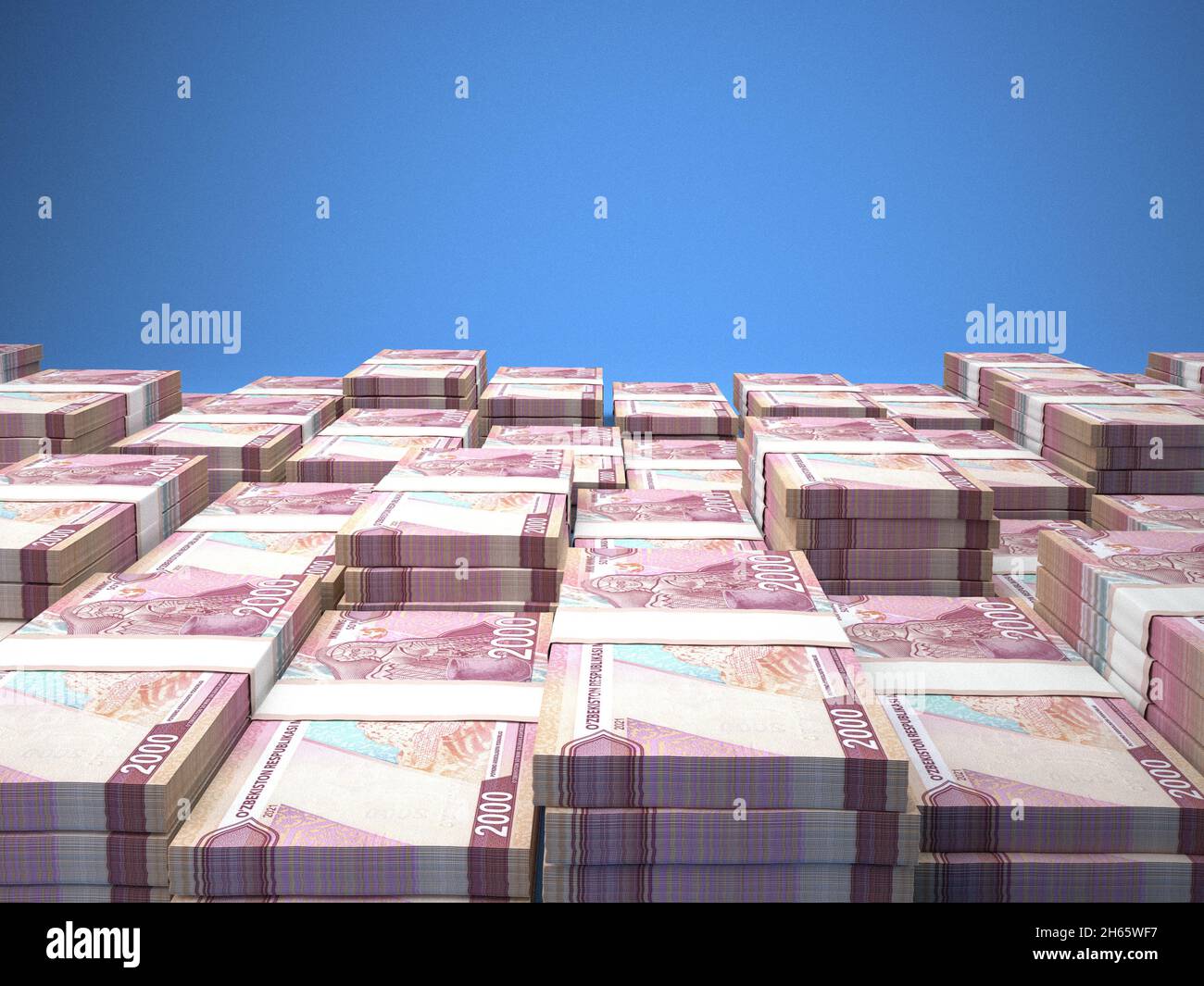 Money of Uzbekistan. Som bills. UZS banknotes. 2000 Uzbek. Business ...