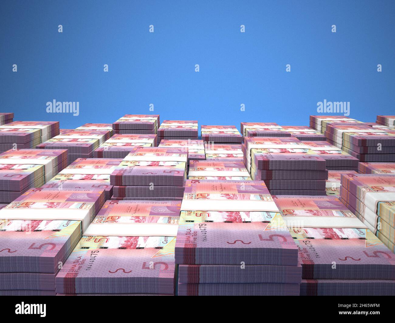 Money of Samoa. Tala bills. WST banknotes. 5 Samoan. Business, finance ...