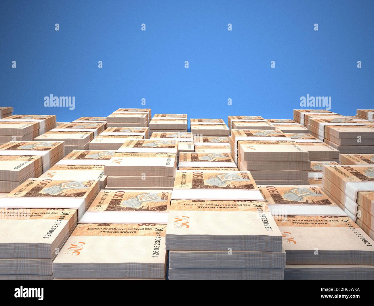 Money of West african franc. Franc bills. XOF banknotes. 500 French ...