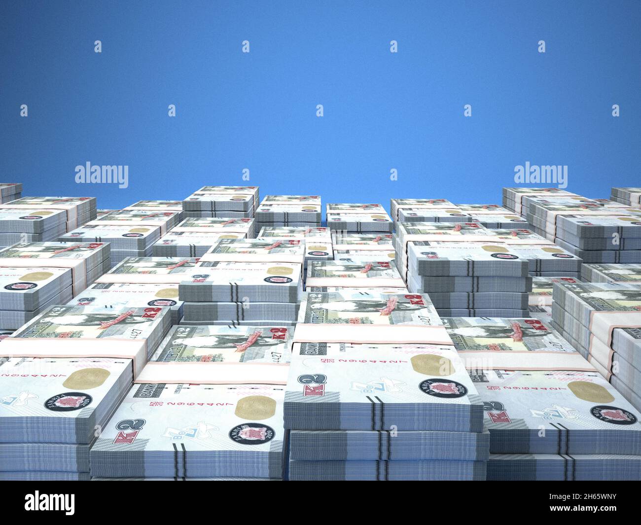 Money of Zambia. Kwacha bills. ZMW banknotes. 2 Bemba. Business ...