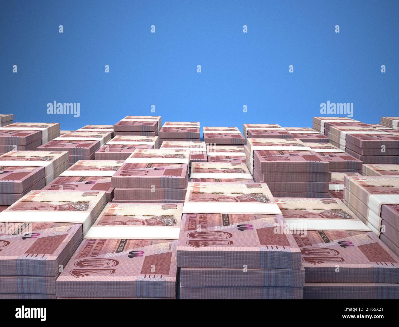 Money of Zimbabwe. Zimbabwean dollar bills. ZWL banknotes. 10 dollars ...