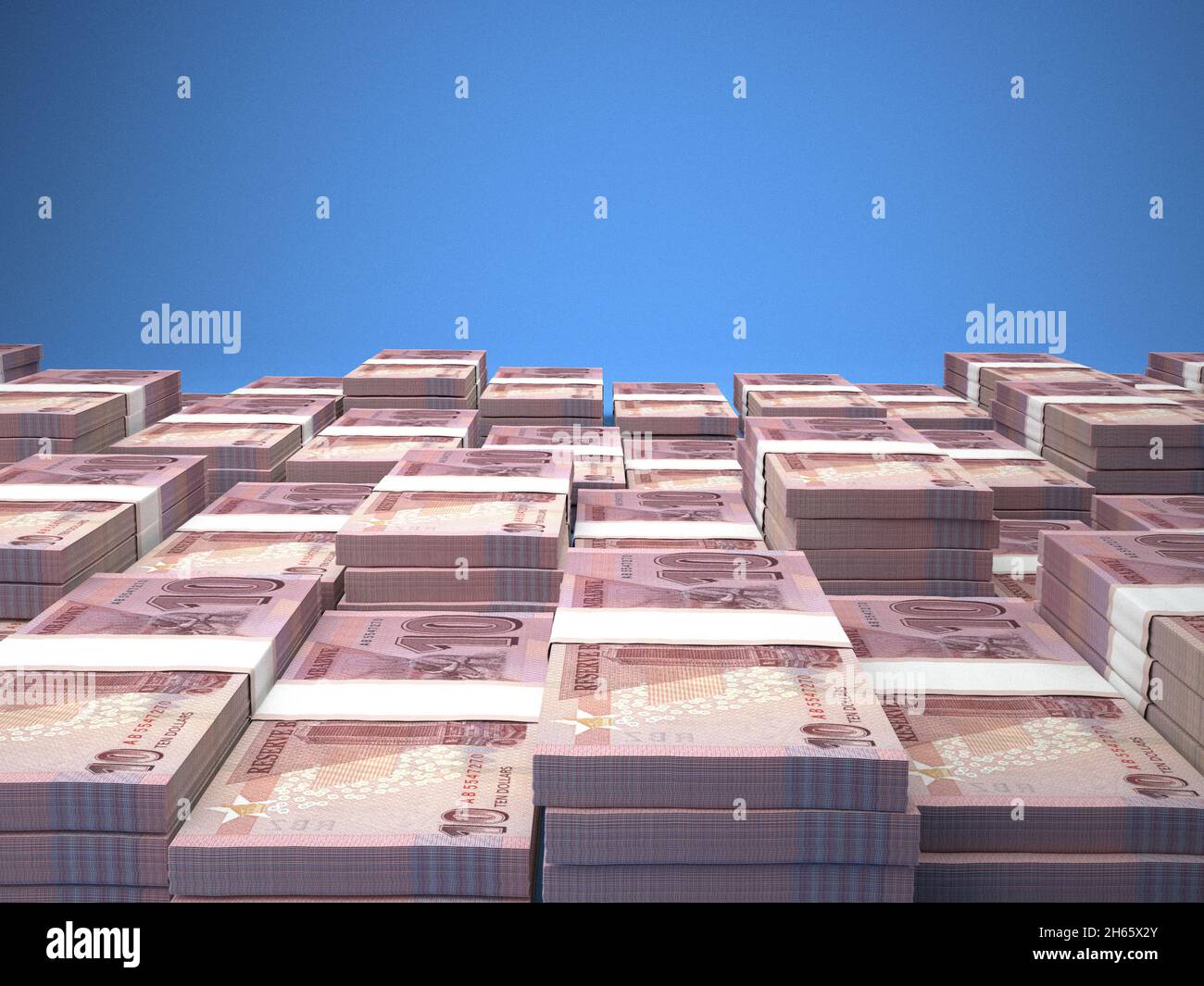 Money of Zimbabwe. Zimbabwean dollar bills. ZWL banknotes. 10 dollars ...