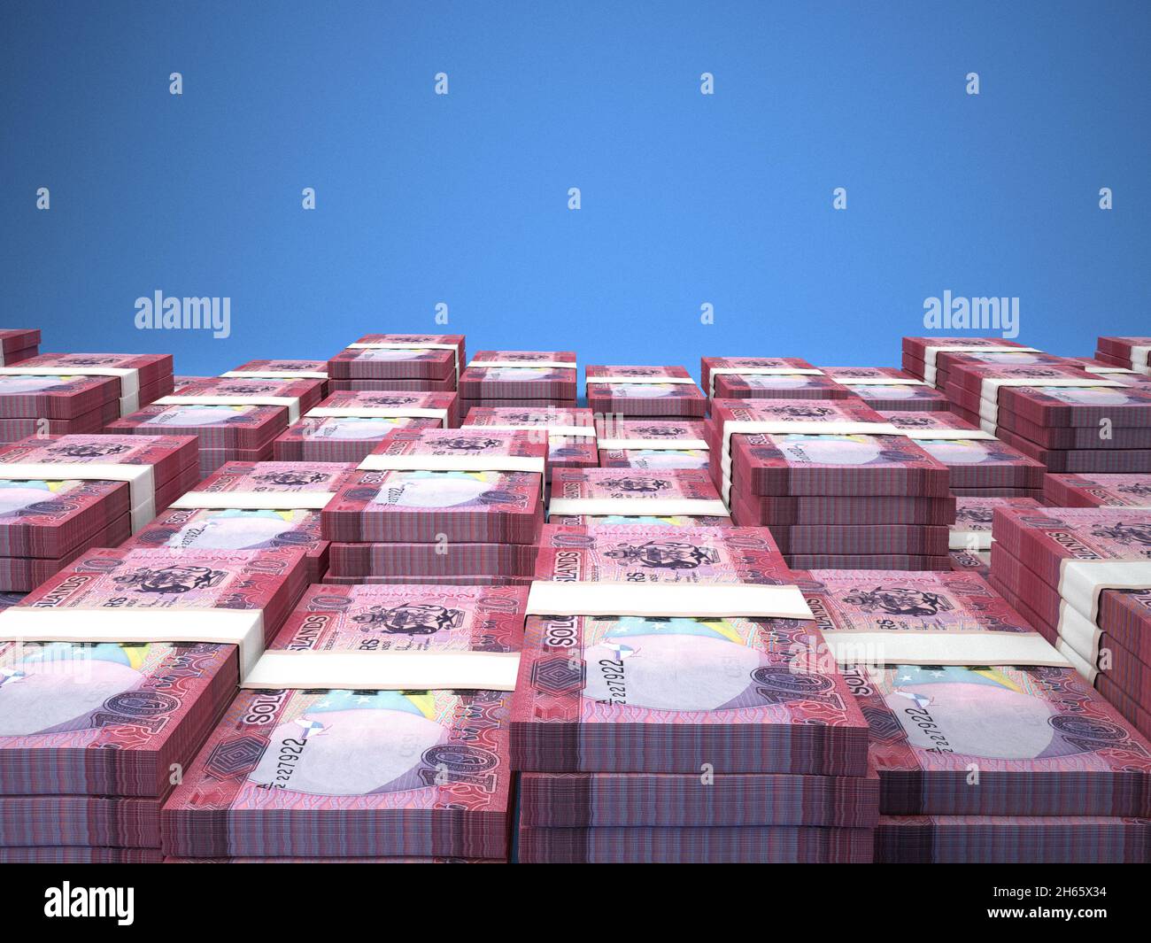 Money of Solomon Islands. Dollar bills. SBD banknotes. 10 Tok. Business ...