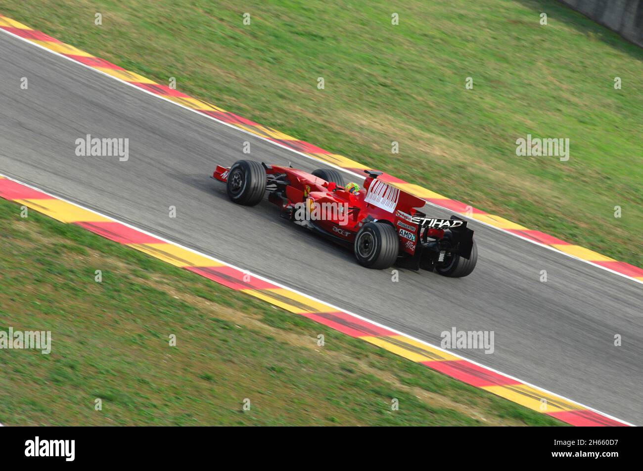 Mugello circuit, 21 November 2008: Valentino Rossi tests the Ferrari F1 ...