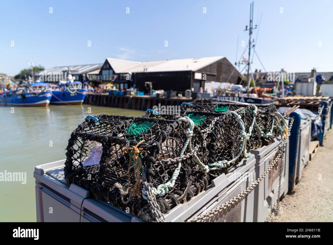 Oyster catch, Whistable Harbour, Kent Stock Photo - Alamy