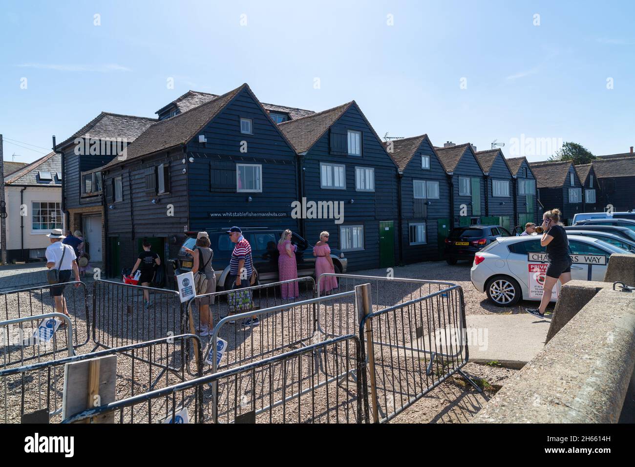 Whitstable Fisherman's Huts, Whitstable Bay Stock Photo - Alamy