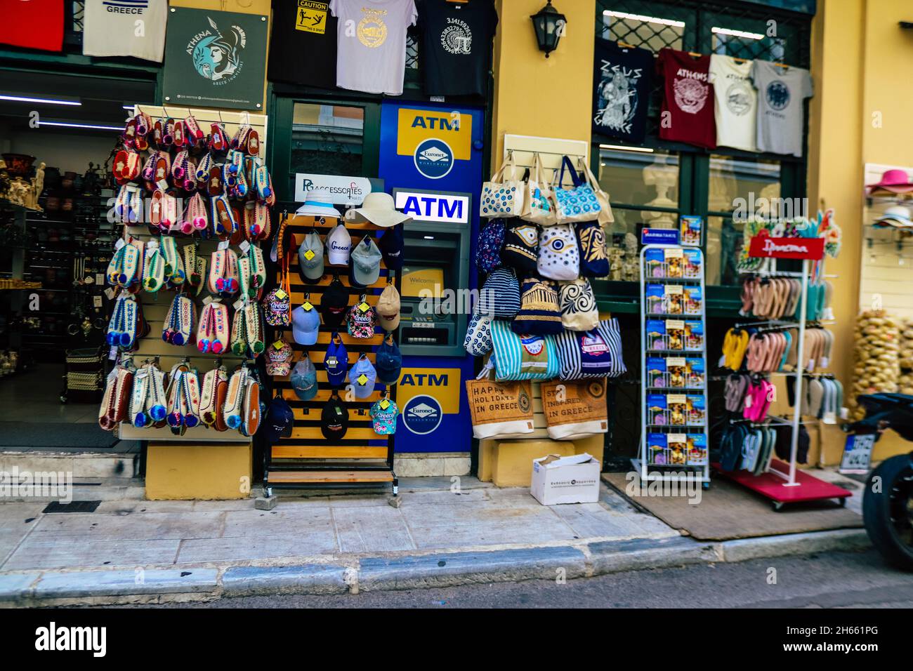 Athens, Greece - November 09, 2021 Closeup of traditional decorative ...
