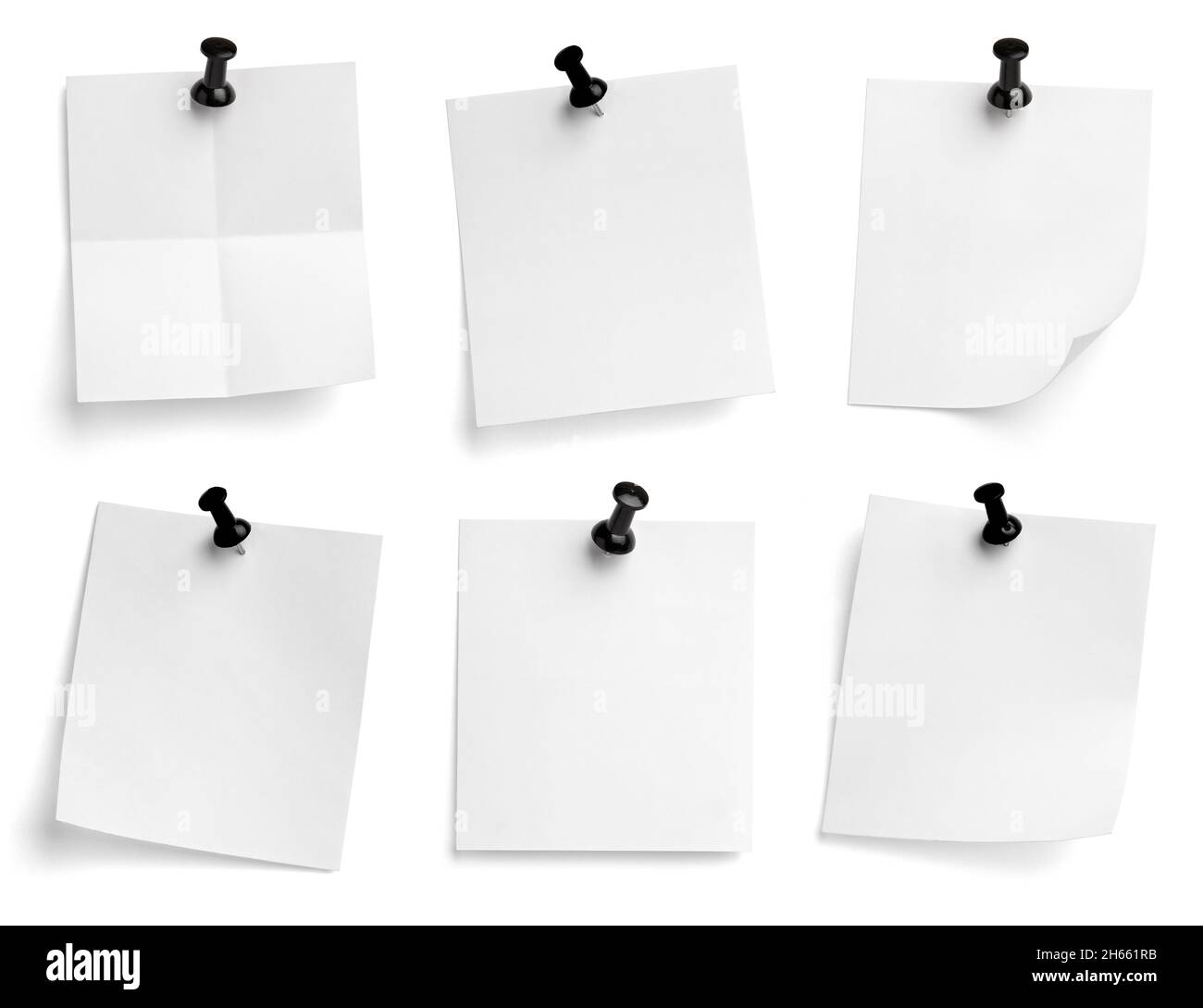 note paper push pin message red white black Stock Photo - Alamy