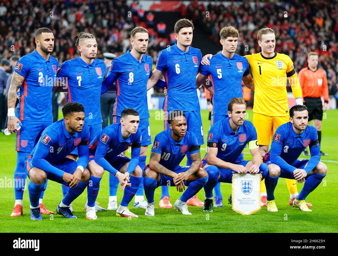 An England team group photo during the FIFA World Cup Qualifying match ...