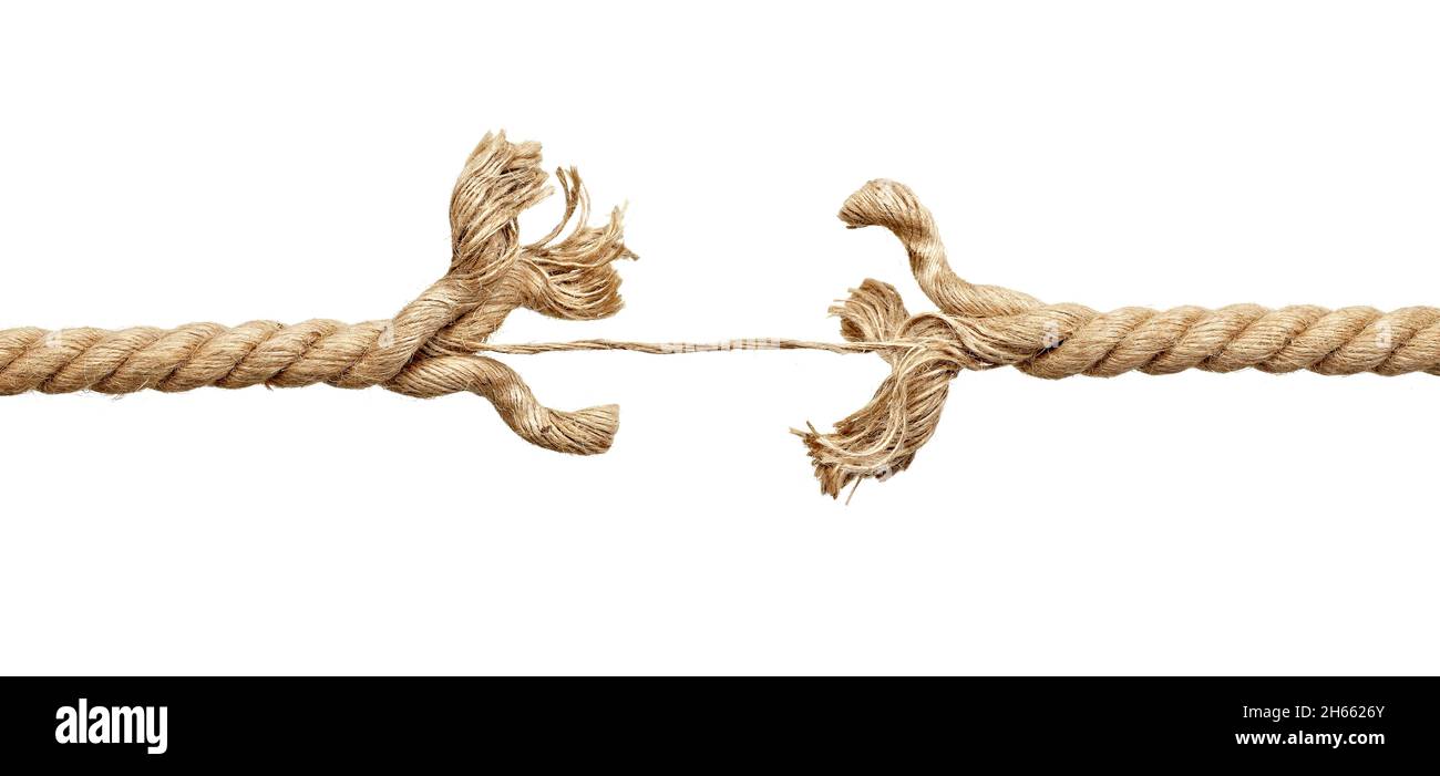 string rope cord pressure broken stress Stock Photo - Alamy