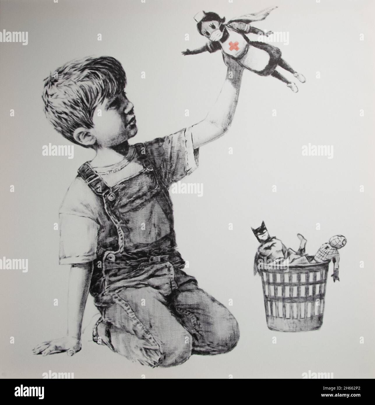 Banksy child hi-res stock photography and images - Alamy