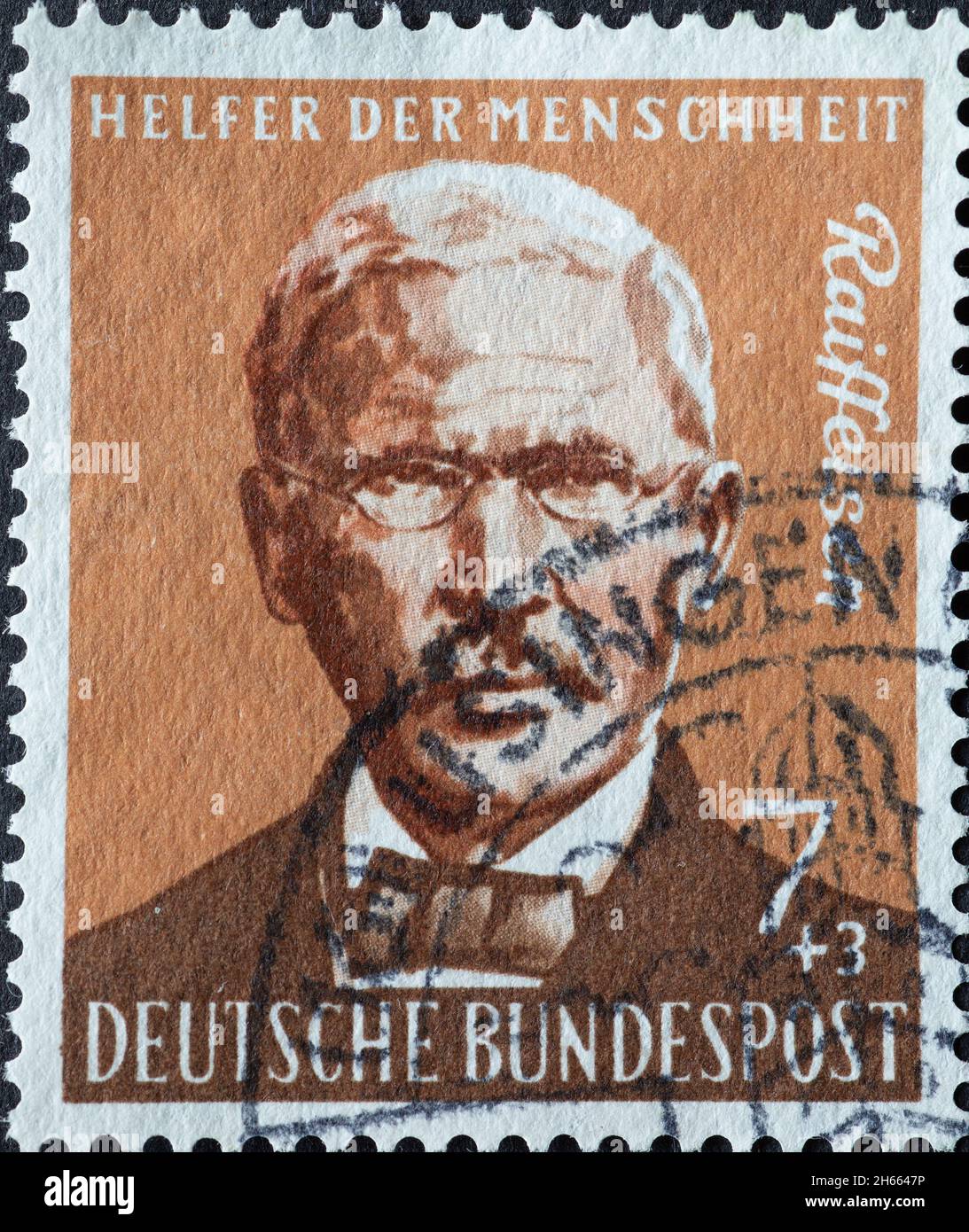 GERMANY - CIRCA 1958: a postage stamp printed in Germany showing an ...