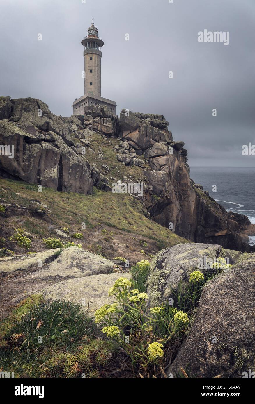 Punta Nariga Lighthouse in the Death Coast, Galicia, Spain Stock Photo ...