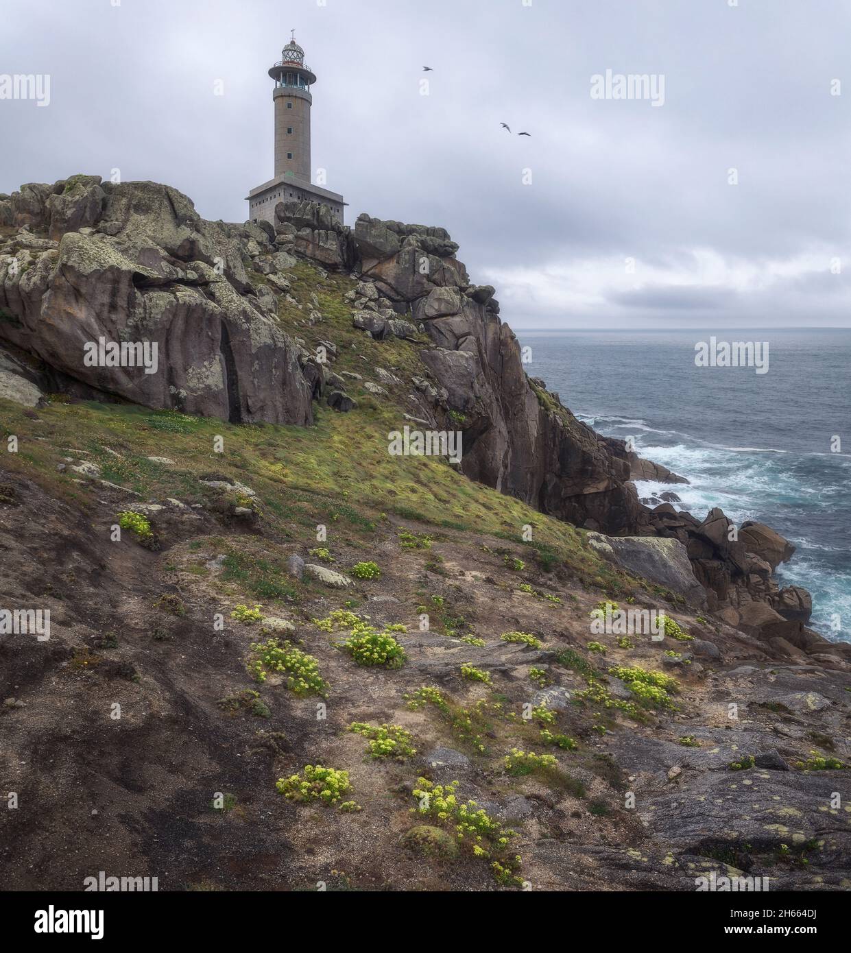 Punta Nariga Lighthouse in the Death Coast, Galicia, Spain Stock Photo ...