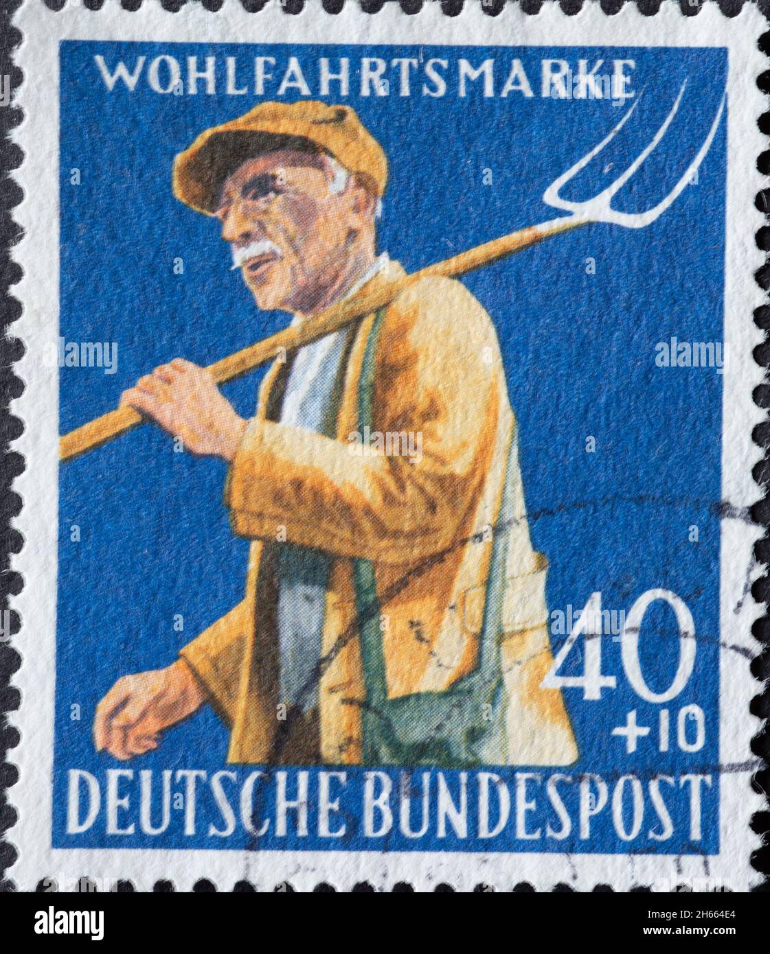 GERMANY - CIRCA 1958: a charitably postage stamp printed in Germany ...