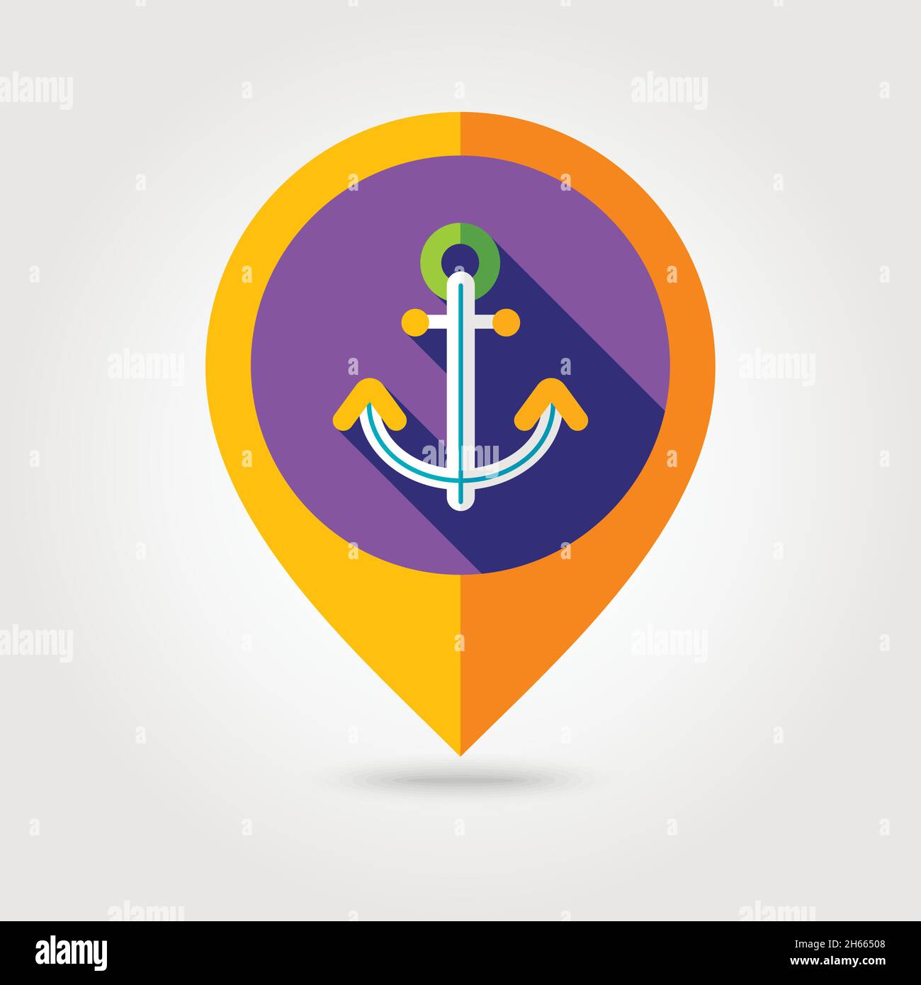Map pointer symbol anchor hi-res stock photography and images - Alamy