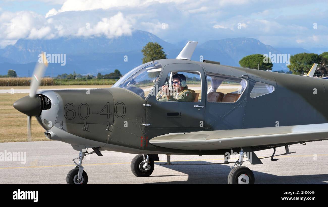 Rivolto del Friuli, Udine, Italy SEPTEMBER, 17, 2021 Military propeller ...