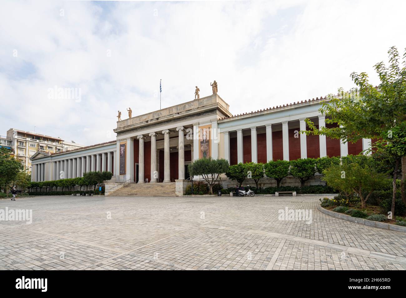 Athens, Greece. November 2021. exterior view of the Neoclassical Museum ...