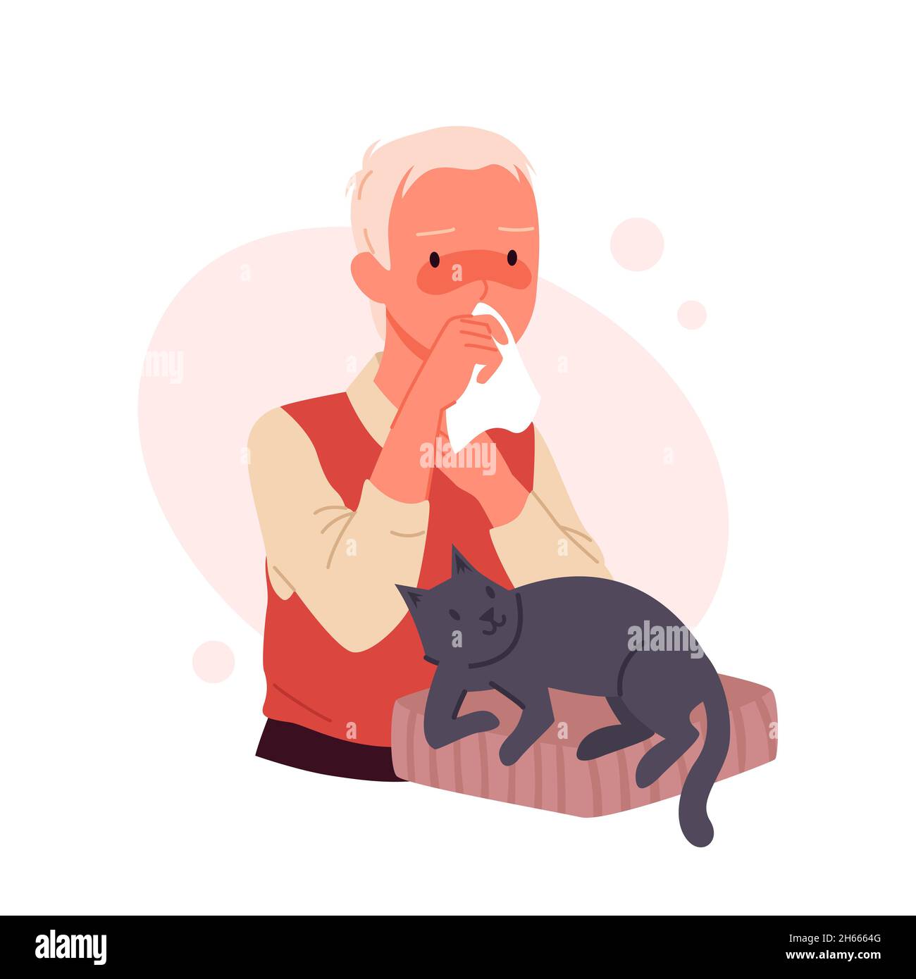 Boy cough cartoon illustration hi-res stock photography and images - Alamy