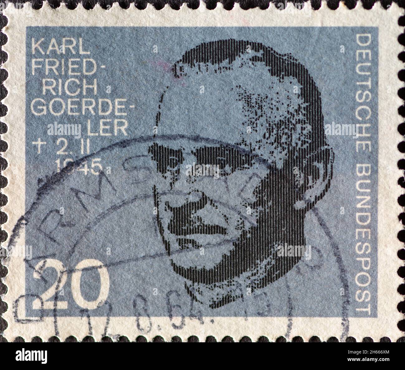 GERMANY - CIRCA 1964: a postage stamp showing a portrait of XXX who was ...
