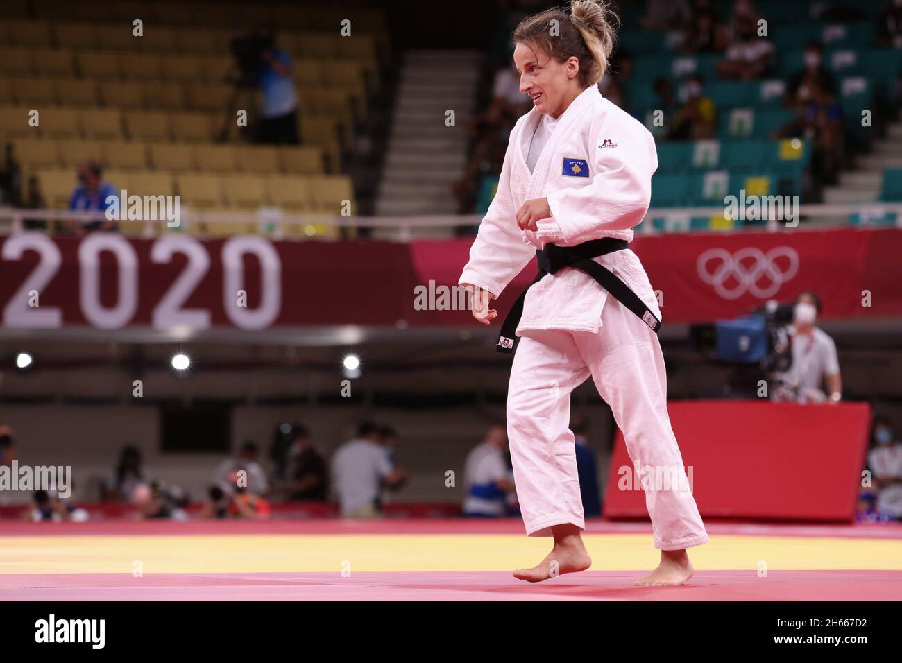 JULY 24th, 2021 - TOKYO, JAPAN: Distria KRASNIQI of Kosovo (white ...