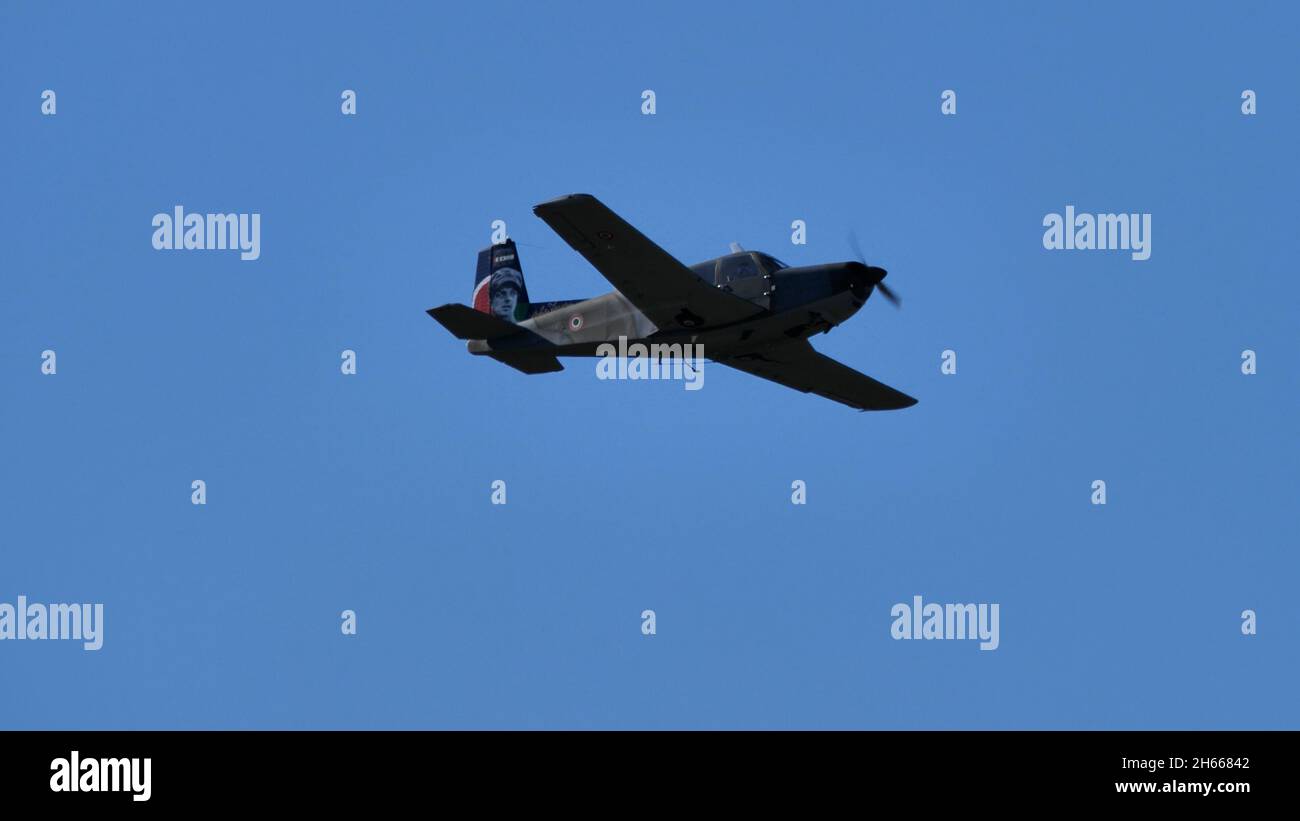 Rivolto del Friuli, Udine, Italy SEPTEMBER, 17, 2021 Military propeller ...