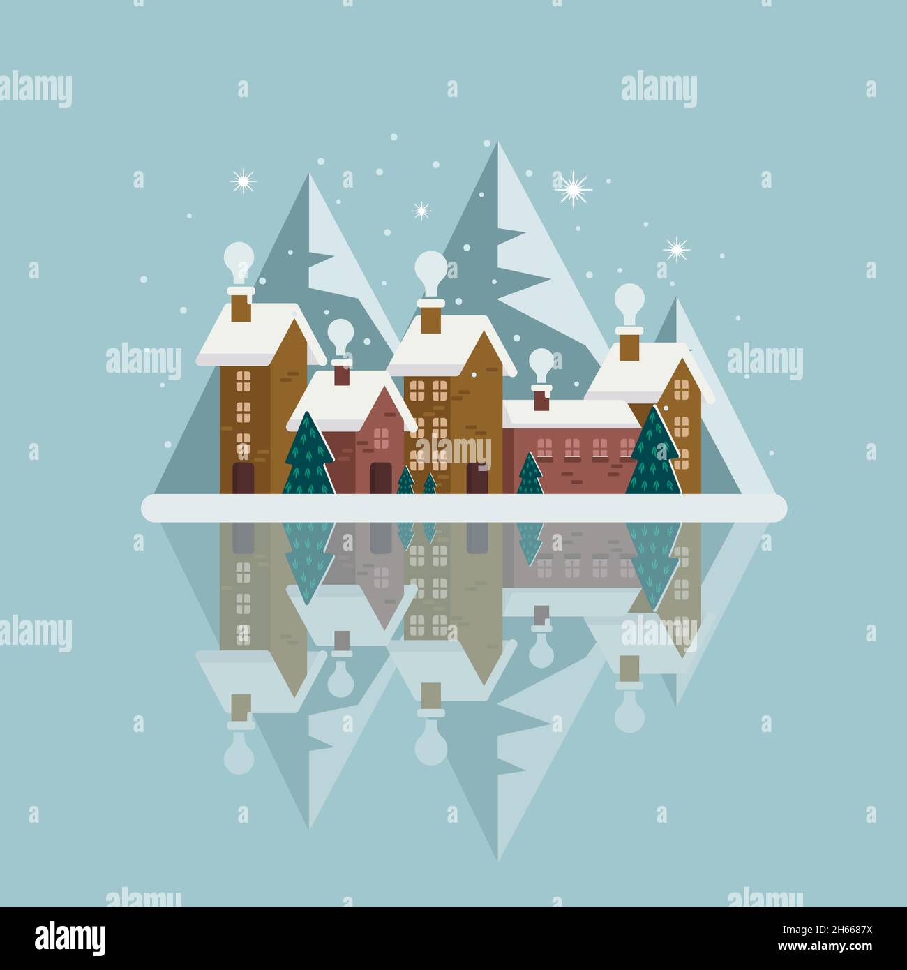 Sky reflection on old Stock Vector Images - Alamy