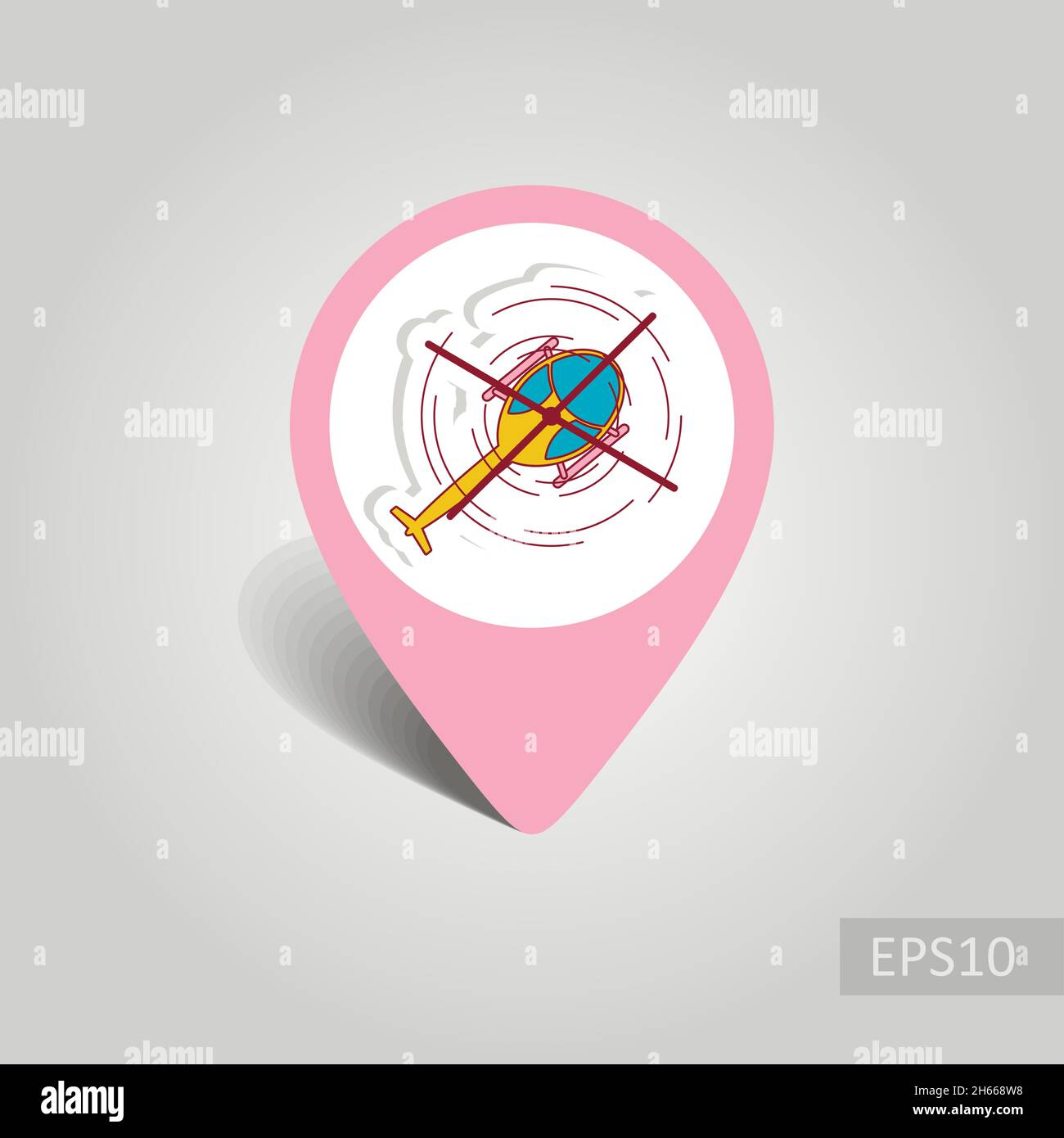 Helicopter vector pin map icon. Travel Map pointer. Summer Map markers ...