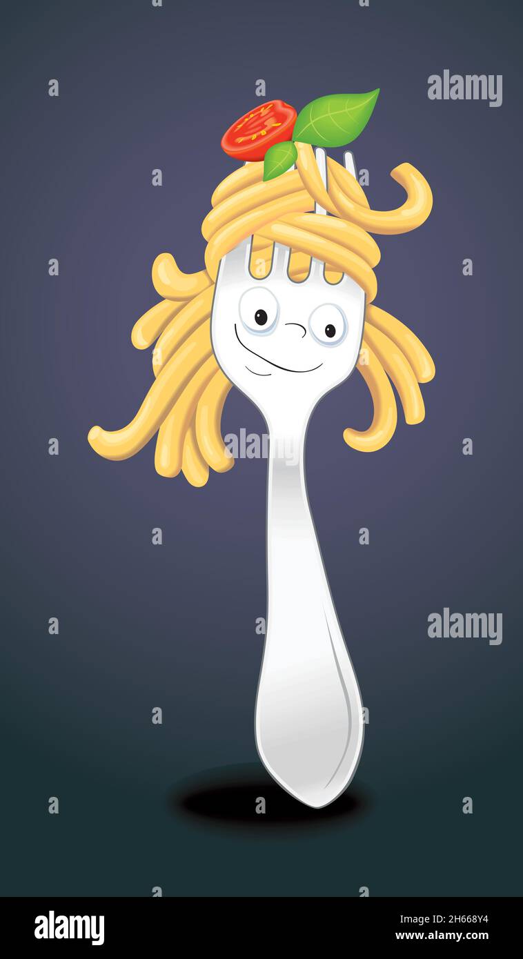 Animated Pasta On Fork