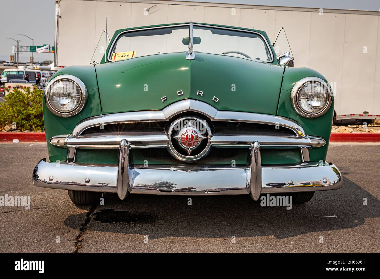 Reno, NV - August 6, 2021: 1949 Ford Custom Convertible at a local car ...